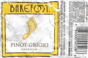 Drink Label: Barefoot Pinot Grigio (Barefoot Cellars, United States of ...