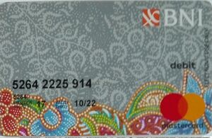 Bank Card: BNI - Grey Batik (Bank BNI, Indonesia) Col:ID-MC-0071.05