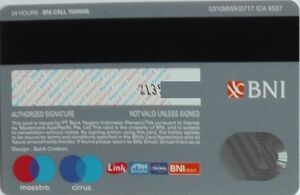Bank Card: BNI - Grey Batik (Bank BNI, IndonesiaCol:ID-MC-0068.05