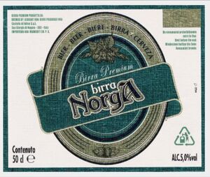 Drink Label: Beer Norga (Birra Moretti, AlbaniaCol:AL-BEER-000145
