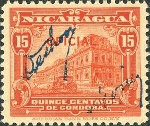 Stamp: Stamps Official (Nicaragua(National Palace with Signatures and ...