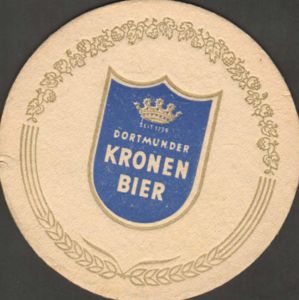 Bierdeckel: Dortmunder Kronen Bier (Kronen Privatbrauerei Dortmund GmbH ...