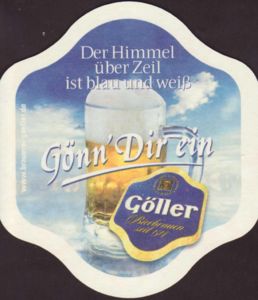Beer Coaster: Goller (Brauerei Göller KG, Germany, Federal RepublicCol ...