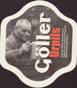 Beer Coaster: Goller (Brauerei Göller KG, Germany, Federal RepublicCol ...