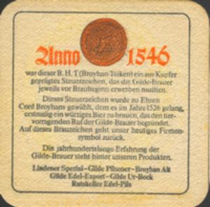 Sous-bock de bière: Gilde (Gilde Brauerei AG, Allemagne, République ...