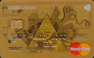 Bank Card: Astana Bank Gold (Astana Bank, KazakhstanCol:KZ-MC-0015.01
