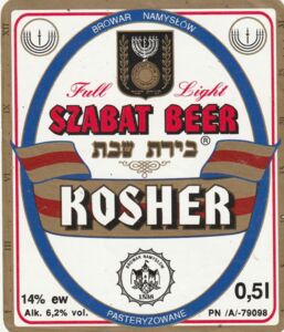 Drink Label: Kosher Beer (Browar Namyslow, PolandCol:PL-BEER-006703
