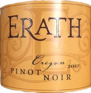 Drink Label: Erath Pinot Noir (Erath Winery, United States of ...