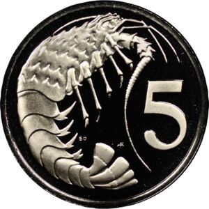 Coin: 5 Cents (Cray Fish - Prawn) (Cayman Islands(1972~1986 - 1st ...