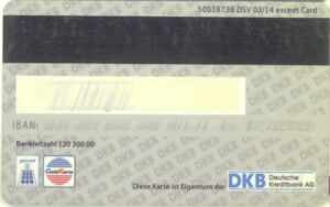 Bank Card: DKB Maestro (Deutsche Kreditbank AG (DKB), Germany, Federal ...