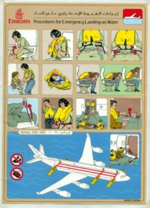 Safety Card: Airbus 340-500 (Emirates, United Arab EmiratesCol:UAE-AE-0019