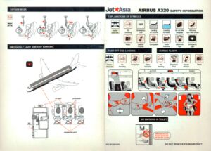 Safety Card: Airbus A320 (Jetstar Asia, SingaporeCol:JSA-SG-0001