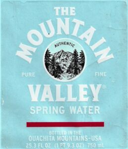 Drink Label: Mountain Valley Spring Water (Mountain Valley Water Co ...