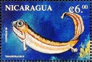 Stamp: Thadeosaurus (Nicaragua) (Dinosaurs) Mi:NI 3995,Sn:NI 2278e,Sg ...