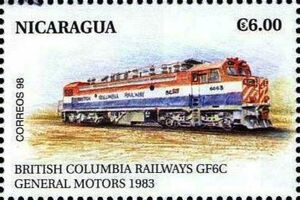 Stamp: GF6C Nr. 4131 (Nicaragua(History of Railways) Mi:NI 4027,Sn:NI ...