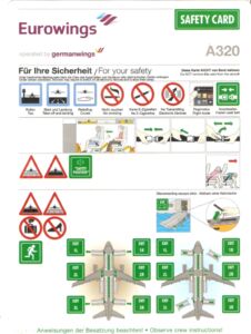 Safety Card: A320 (Eurowings, Germany, Federal RepublicCol:EWG-DE-0028