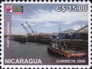 Stamp: Port of Sandino (Nicaragua(Port facilities) Mi:NI 4431,Sn:NI ...