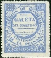 Stamp: Gaceta del Gobernio, Cent. (Honduras) Mi:HN 271,Sn:HN 296,Sg:HN 311