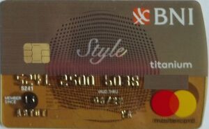 Bank Card: Style Titanium (Bank BNI, IndonesiaCol:ID-MC-0078.02