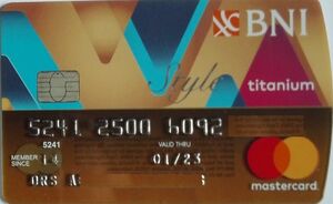 Bank Card: Style Titanium (Bank BNI, Indonesia) Col:ID-MC-0087
