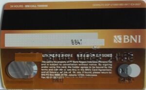 Bank Card: Style Titanium (Bank BNI, Indonesia) Col:ID-MC-0087