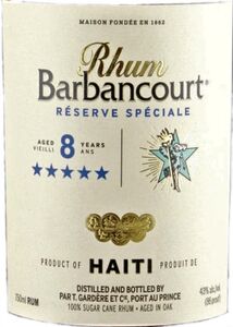 Drink Label: Rhum Barbancourt (T. Gardère & Cie., HaitiCol:HT-RUM-000001