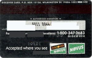 Tarjeta de Banco: Discover Novus (Discover, Estados Unidos de ...