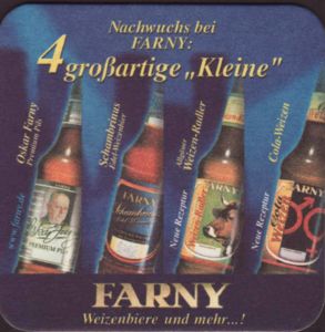 Beer Coaster: Farny (Edelweissbrauerei Farny, Germany, Federal ...