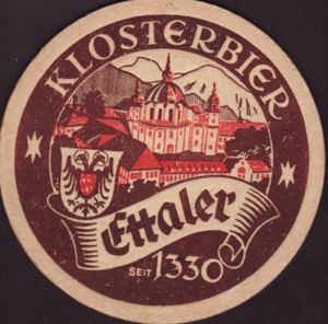Sous-bock de bière: Klosterbier Ettaler (Klosterbrauerei Ettal GmbH ...