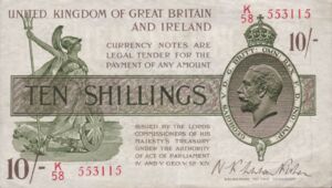 Banknote: 10 Shillings (United Kingdom of Great Britain & Northern ...
