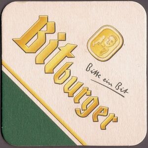 Beer Coaster: Bitburger (Bitburger Brauerei, Germany, Federal ...