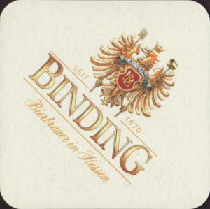 Sous-bock de bière: Binding (Binding-Brauerei AG, Allemagne, République ...