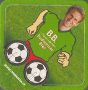 Beer Coaster: B.B. Budweiser Bier (Samson Budějovický Měštanský Pivovar ...