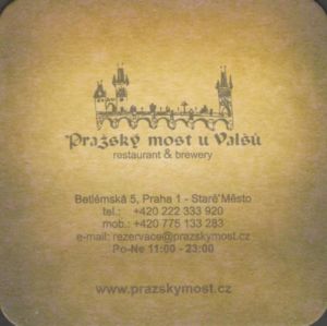 Beer Coaster: Prazsky most (Prazsky most u Valsu, Czech RepublicCol:CZ ...