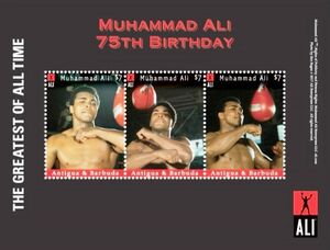 Stamp: Muhammad Ali (Antigua and Barbuda(75th Birthday of Muhammed Ali ...