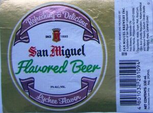Drink Label: San Miguel Lychee Flavor (San Miguel Corporation ...