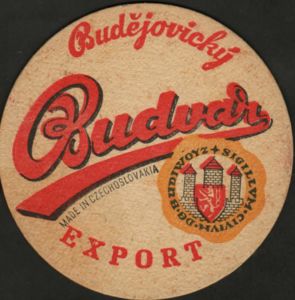 Beer Coaster: Budejovicky Budvar (Budvar, Czech RepublicCol:CZ-001878