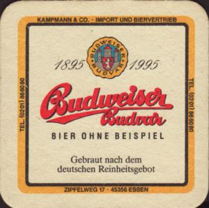 Bierdeckel: Budweiser Budvar (Budvar, Tschechische Republik) (Export ...