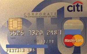 Tarjeta de Banco: Citi. Corporate (Citibank, RusiaCol:RU-MC-0811.06