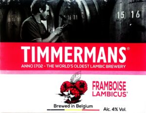 Drink Label: Timmermans Framboise Lambicus (Brouwerij Timmermans ...