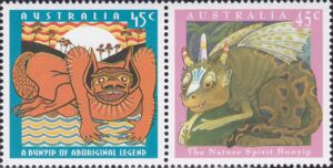 Stamp: The Bunyip (Australia(The Bunyip) Mi:AU 1415-1416,Sn:AU 1377a,Yt ...