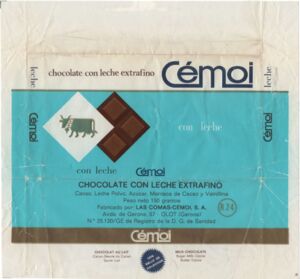 Chocolate Wrapper: Cémoi Extra fine milk chocolate (Las Comas - Cémoi ...
