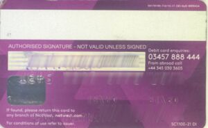 Bank Card: NatWest Visa Debit (National Westminster Bank, United ...