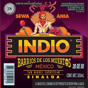 Drink Label: Indio (Cervecería Cuauhtémoc Moctezuma S. A. DE C.V ...