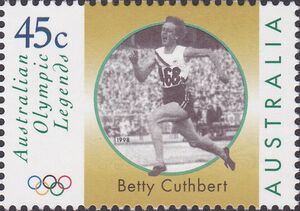 Stamp: Betty Cuthbert Running (Australia(Australian Legends - Olympic ...