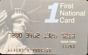 Tarjeta de Banco: First National Card (First National Bank, Estados ...