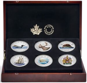 Coin: Various Dollars (Set 2016 Silver Coloured Big coins) (Canada(1981 ...