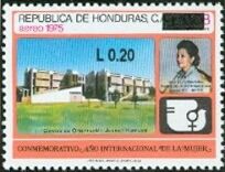 Stamp: Humuya Youth Center and Mrs. Arellano, surcharged (Honduras ...