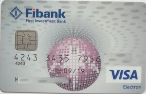Bank Card: Fibank (Fibank Albania, AlbaniaCol:AL-VE-0015