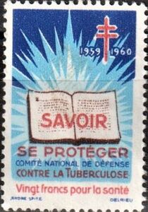 Stamp: Tuberculose Charity. Know how to protect yourself (France ...